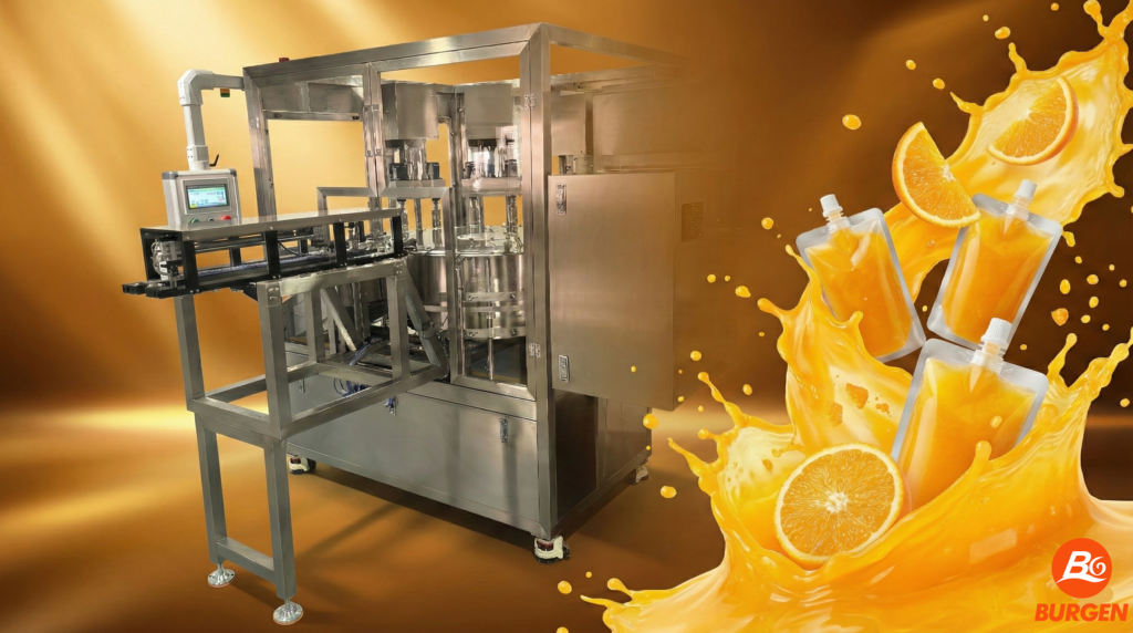 Automatic Spout Pouch Filling Machine | High-Speed Liquid Packaging ...